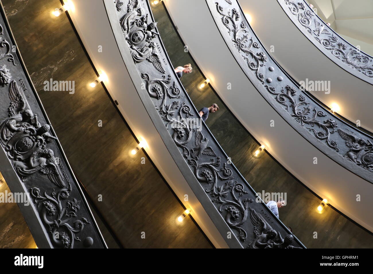 Main stairs of the Vatican Museums Stock Photo - Alamy