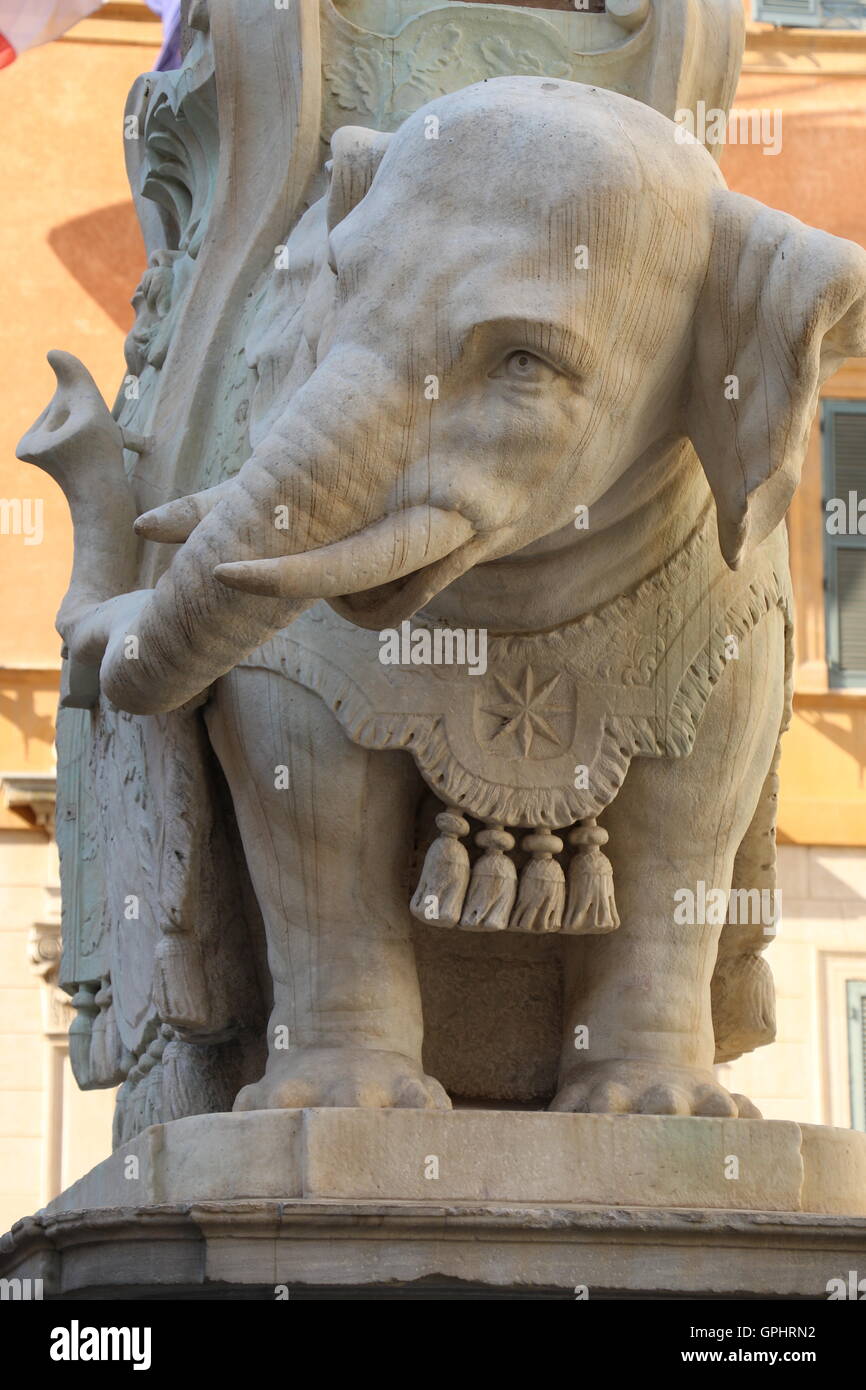 The Elephant and Obelisk of the Piazza della Minerva in Rome Stock ...