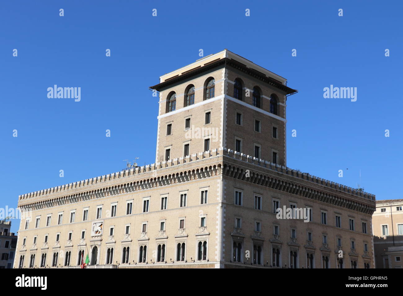 The Palazzio Venezia in the city of Rome Stock Photo - Alamy