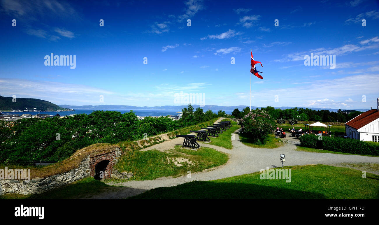Artillery at the Kristiansten Festning Stock Photo - Alamy