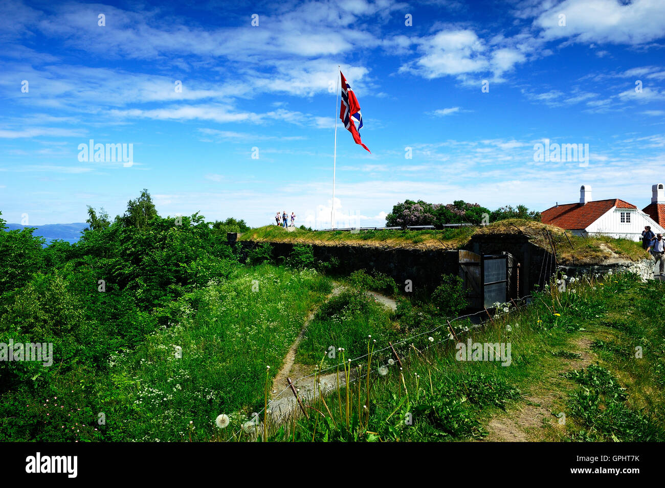 Entrance to the Kristiansten Festning Stock Photo - Alamy