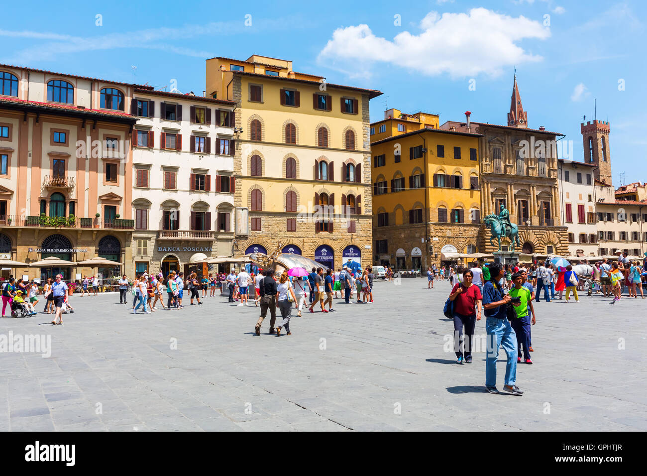 florence piazza della signoria square tuscany Stock Photo - Alamy