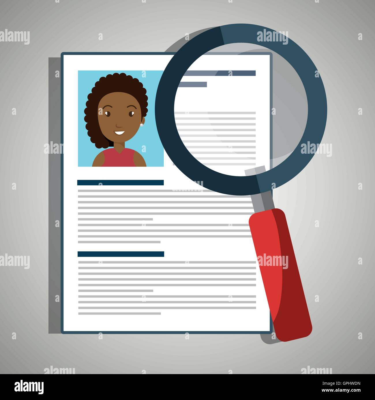 Woman avatar curriculum vitae document Stock Vector Images - Alamy
