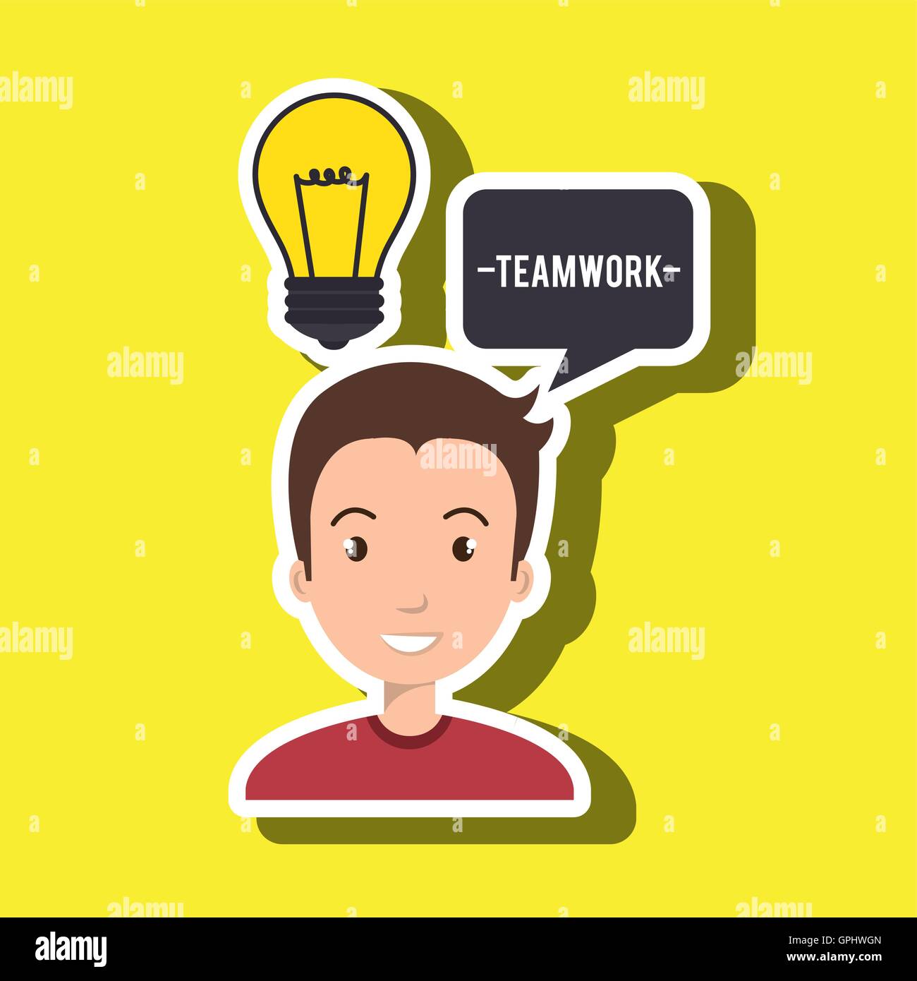 man teamwork idea icon Stock Vector Image & Art - Alamy