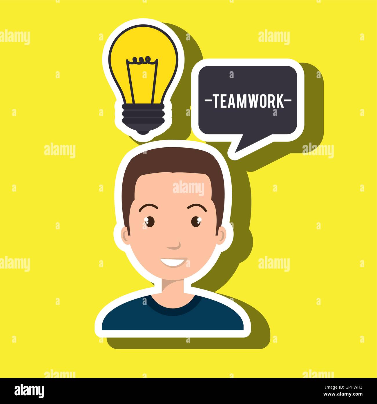 man teamwork idea icon Stock Vector Image & Art - Alamy