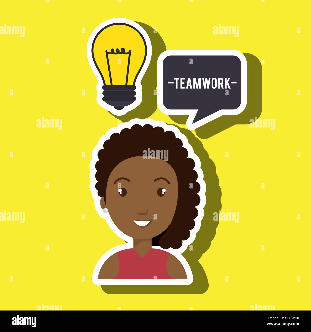 woman teamwork idea icon Stock Vector Image & Art - Alamy