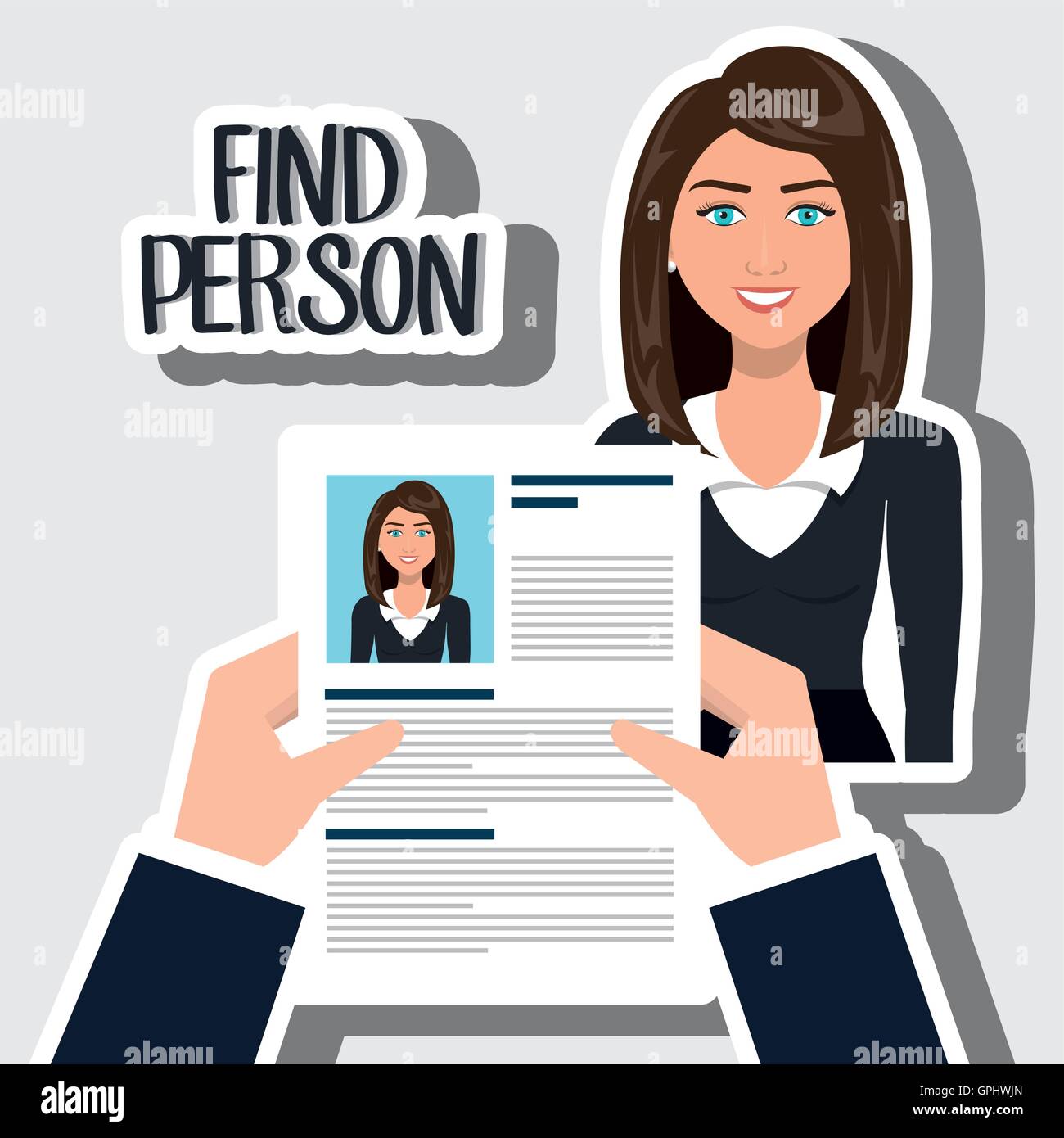 woman find person hands Stock Vector Image & Art - Alamy