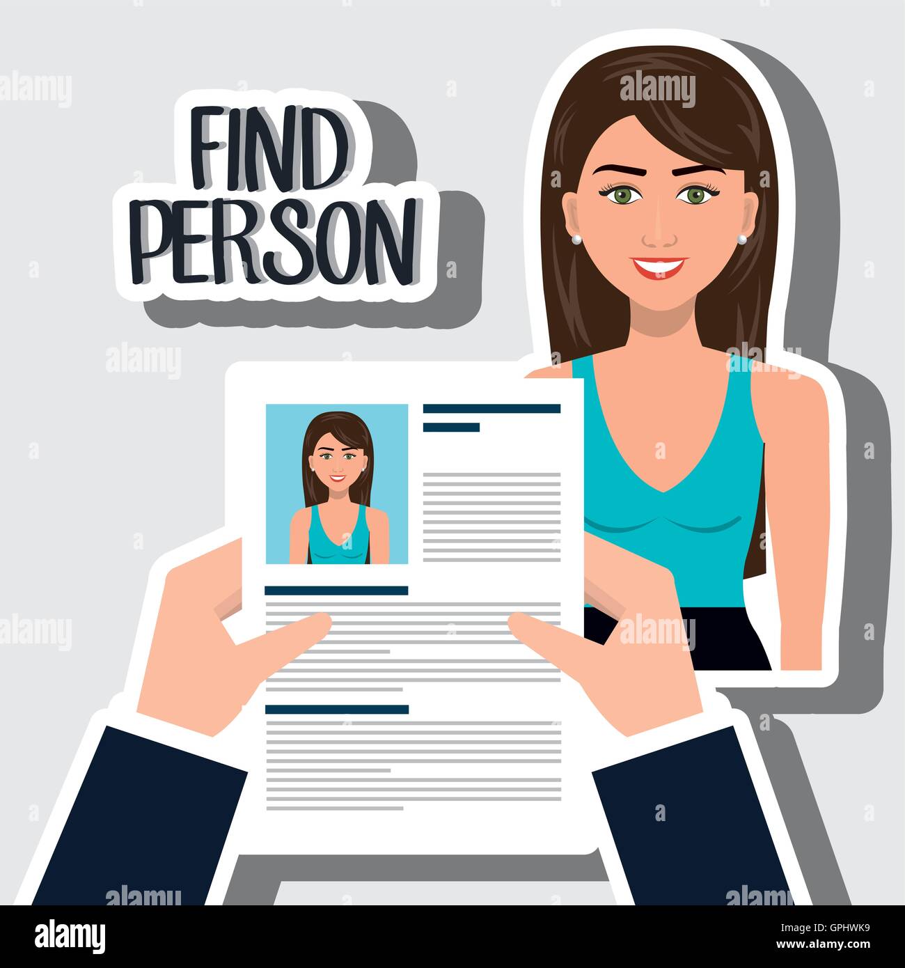 woman find person hands Stock Vector Image & Art - Alamy