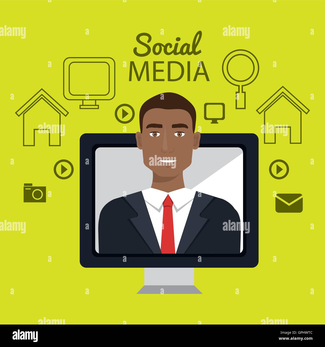 man social media apps Stock Vector Image & Art - Alamy