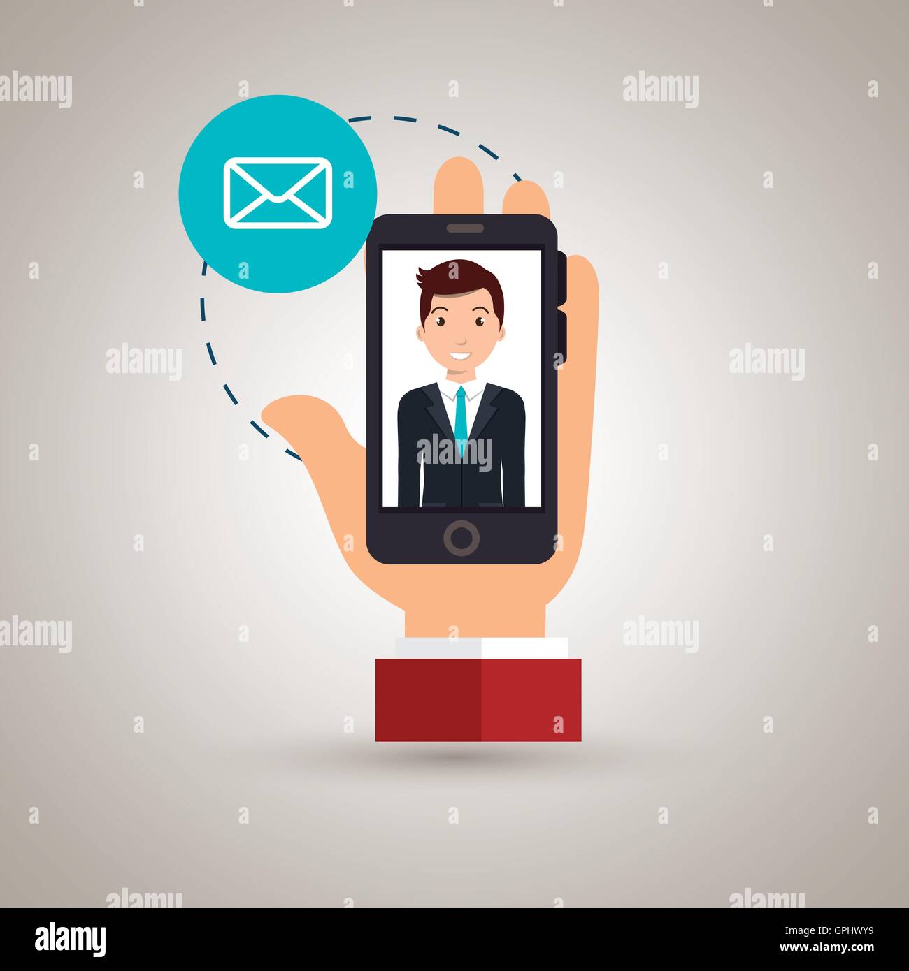 hand smartphone man media Stock Vector Image & Art - Alamy