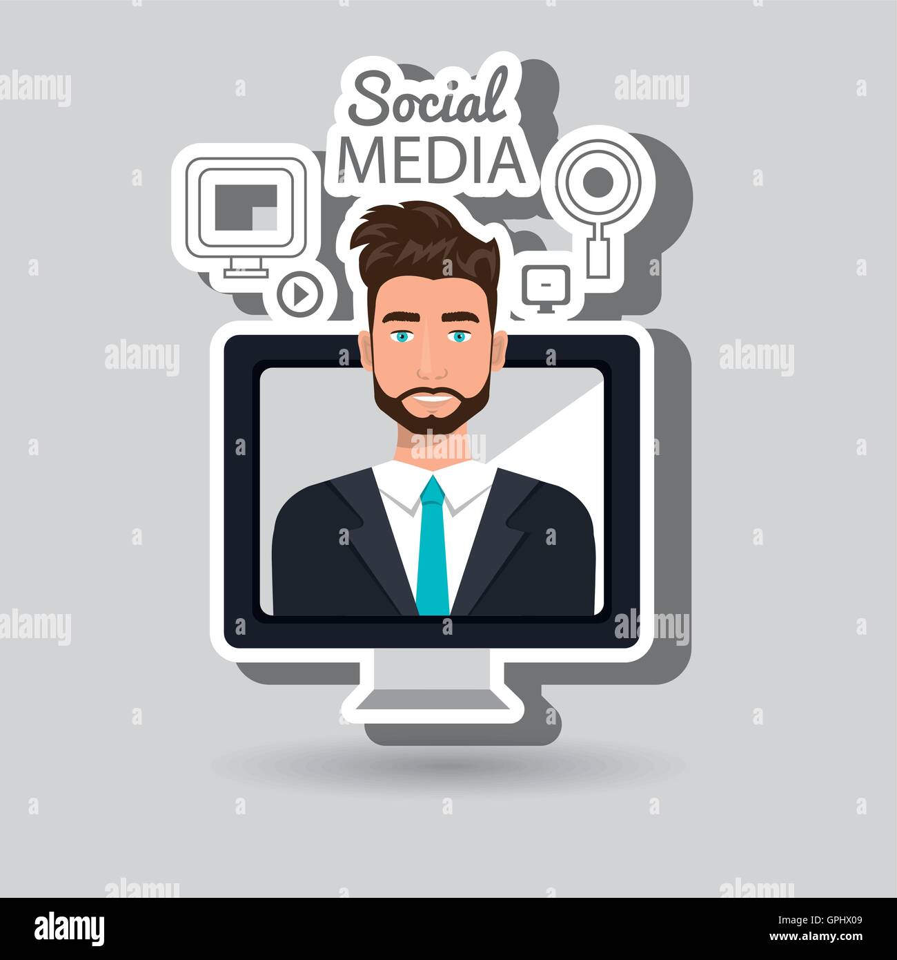 man social media apps Stock Vector Image & Art - Alamy