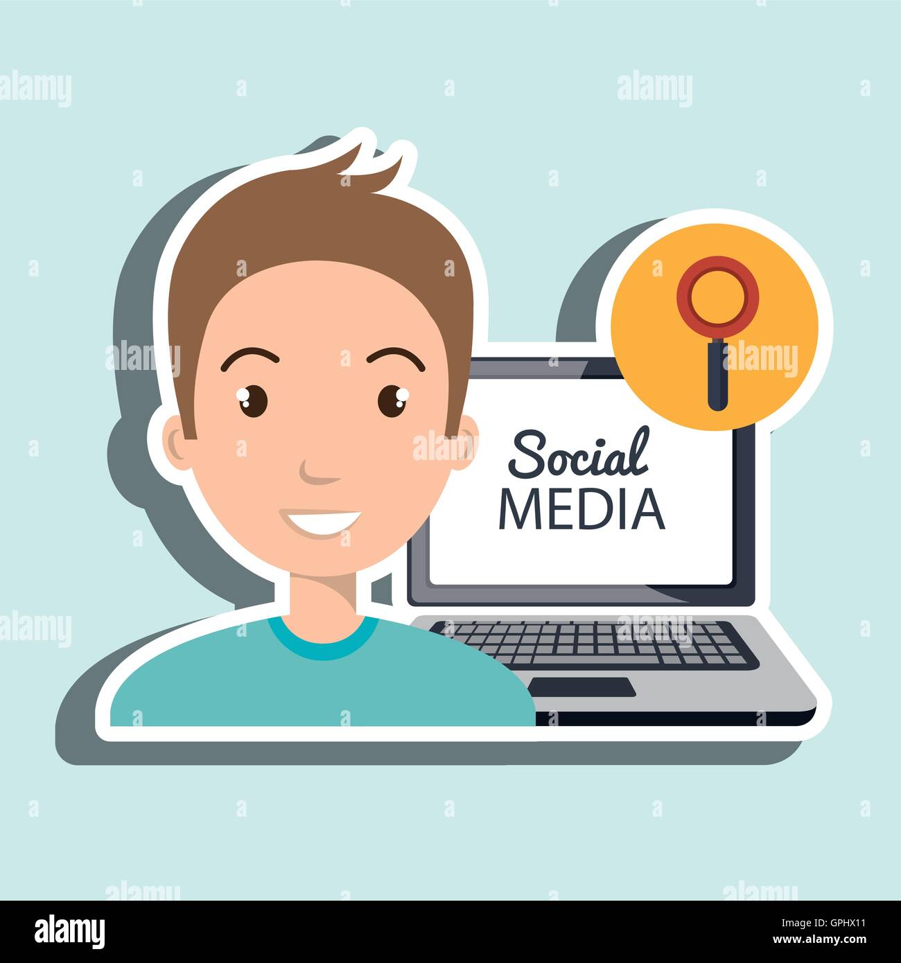 man social media apps Stock Vector Image & Art - Alamy