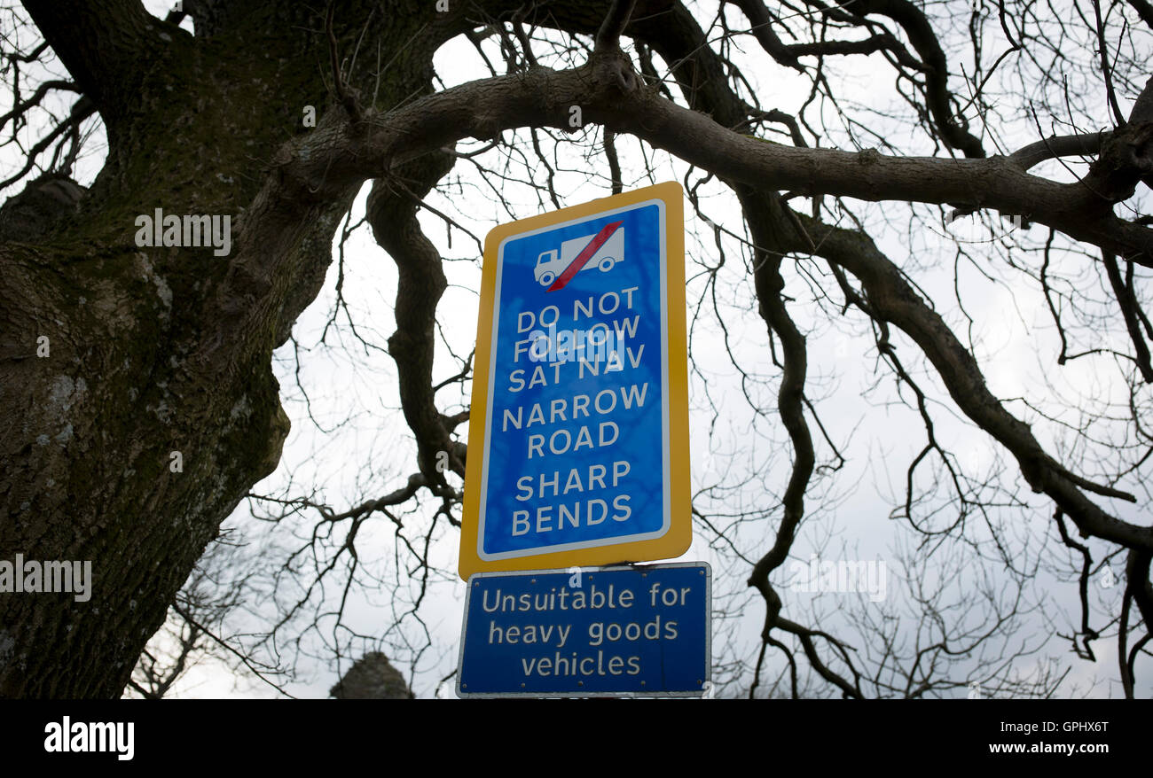Road sign warning sharp bends hi-res stock photography and images - Alamy