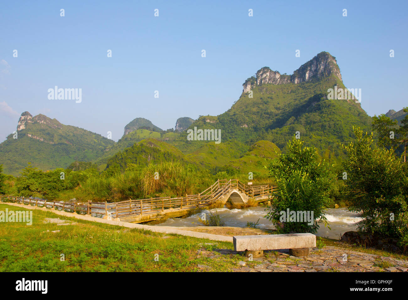 Beautiful scenery along the Vietnamese border in China Stock Photo - Alamy