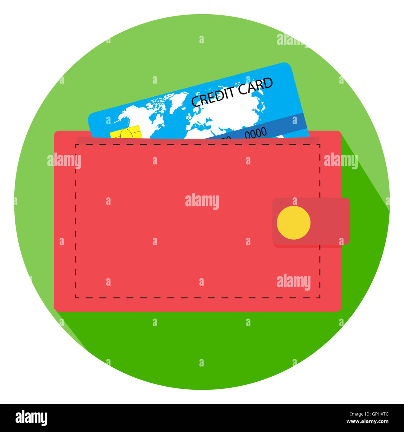 Flat icon wallet with money. Purse and wallet icon, wallet money with ...