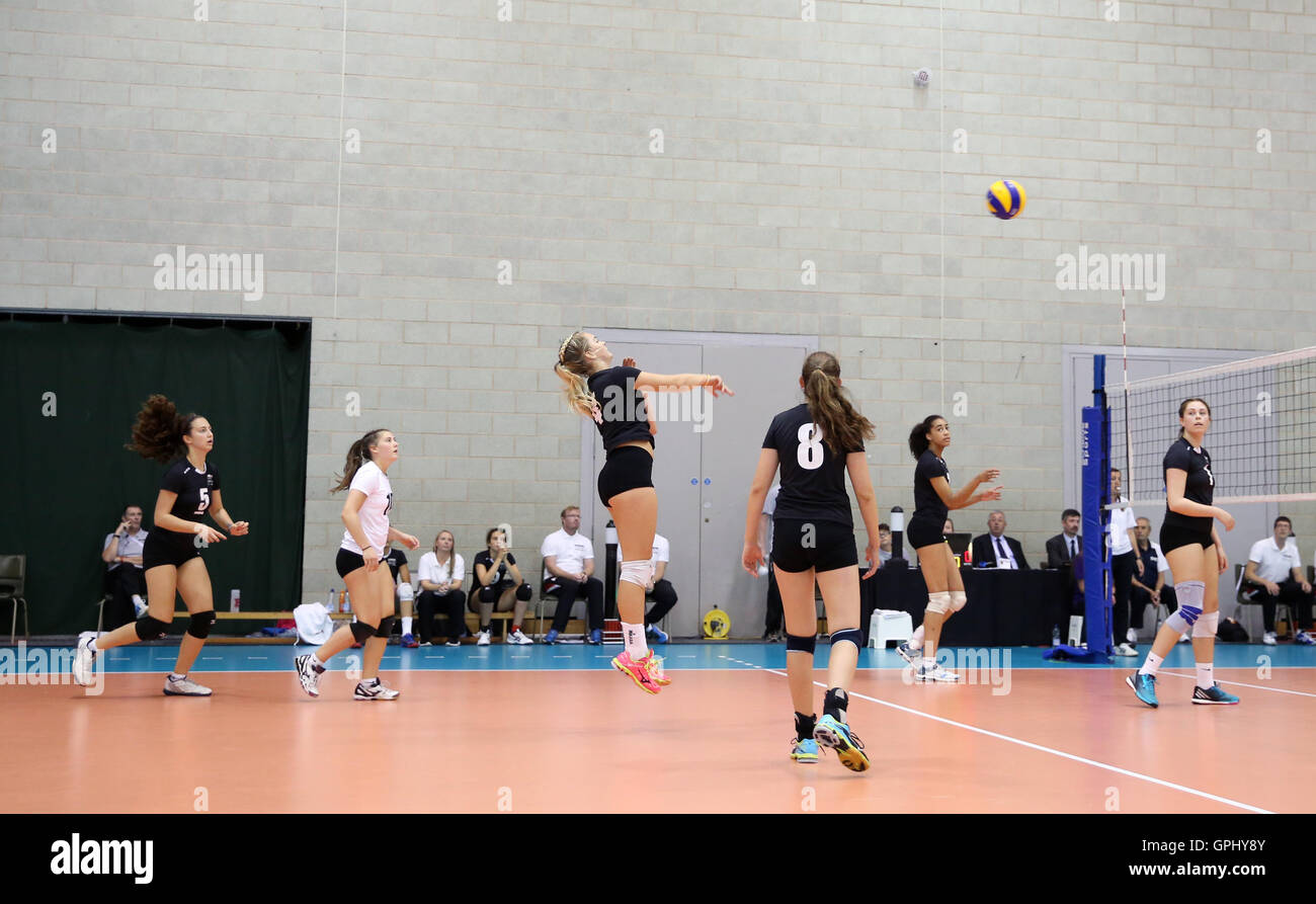 Match action between England Cadet Girls and England Junior Girls in ...