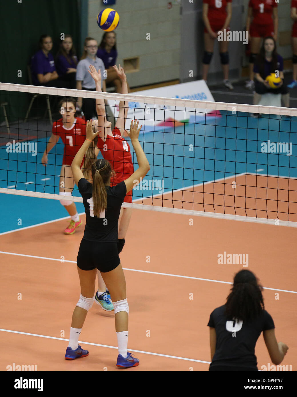 Match action between England Cadet Girls and England Junior Girls in ...