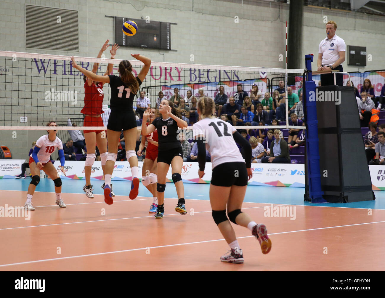 Match action between England Cadet Girls and England Junior Girls in ...