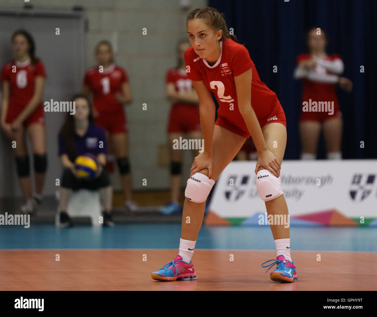England Junior Girls' Amy Lane in action on day four of the 2016 School ...