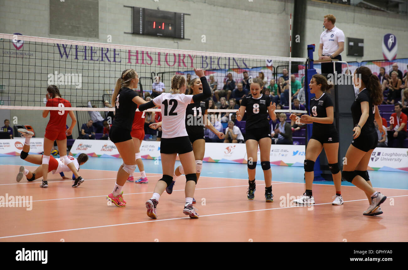 Match action between England Cadet Girls and England Junior Girls in ...