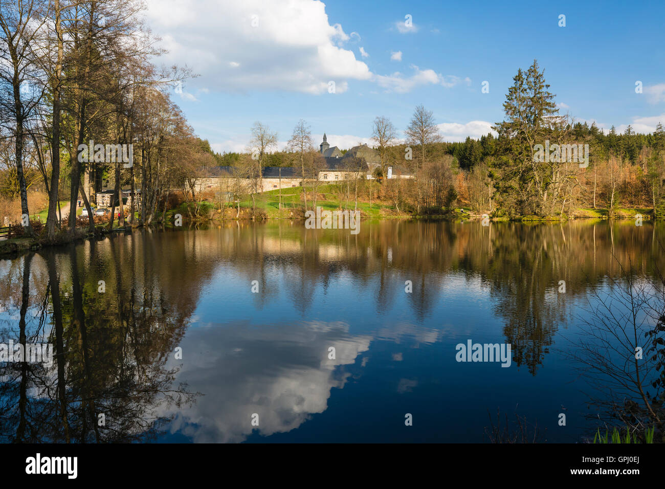 The Monastery Reichenstein in Kalterherberg near Monschau, Germany with ...