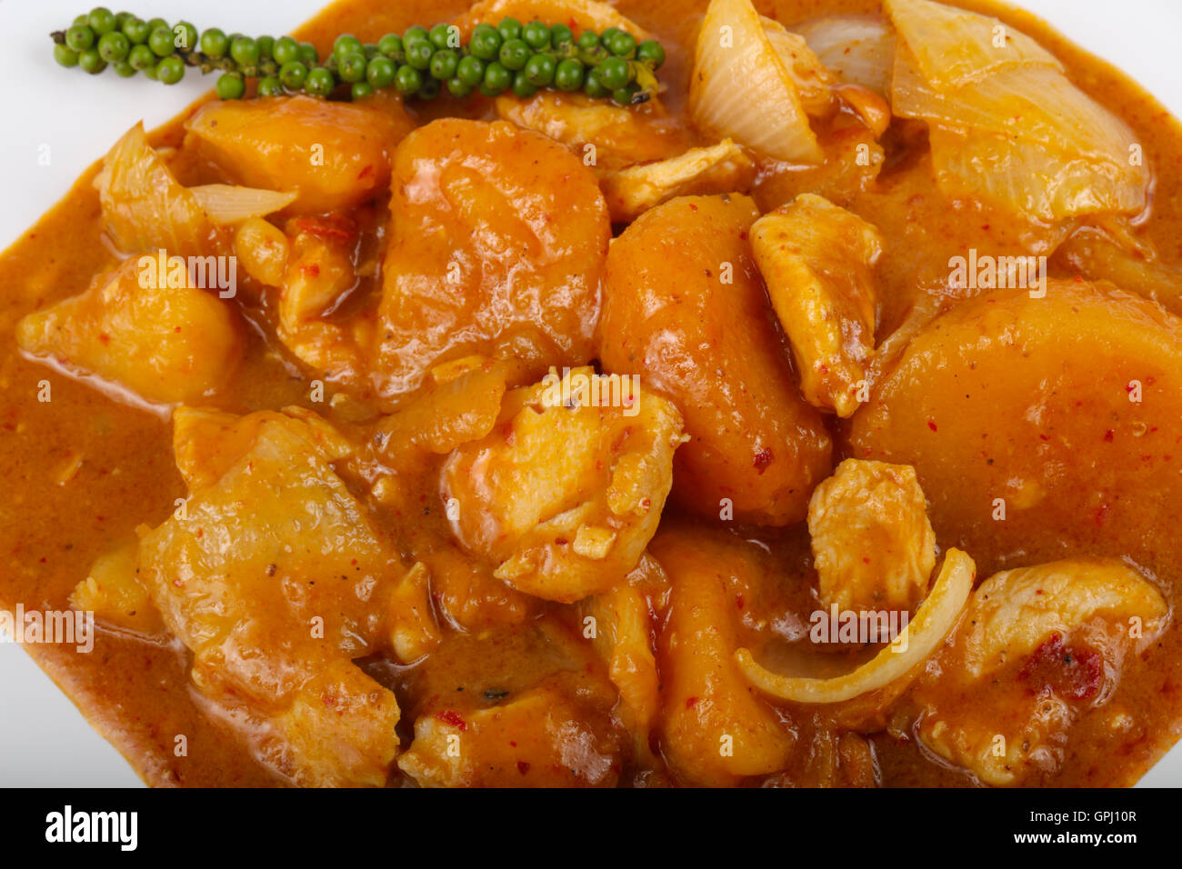 Thai traditional penang curry with chicken and spices Stock Photo - Alamy