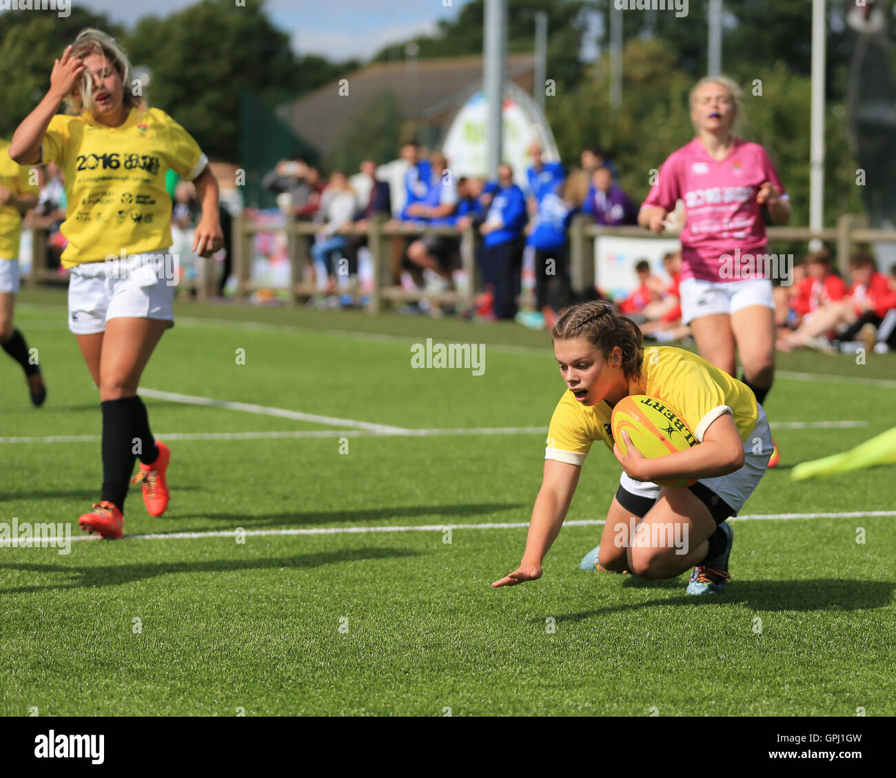 England South East's Helena Rowland bursts through to score in the ...