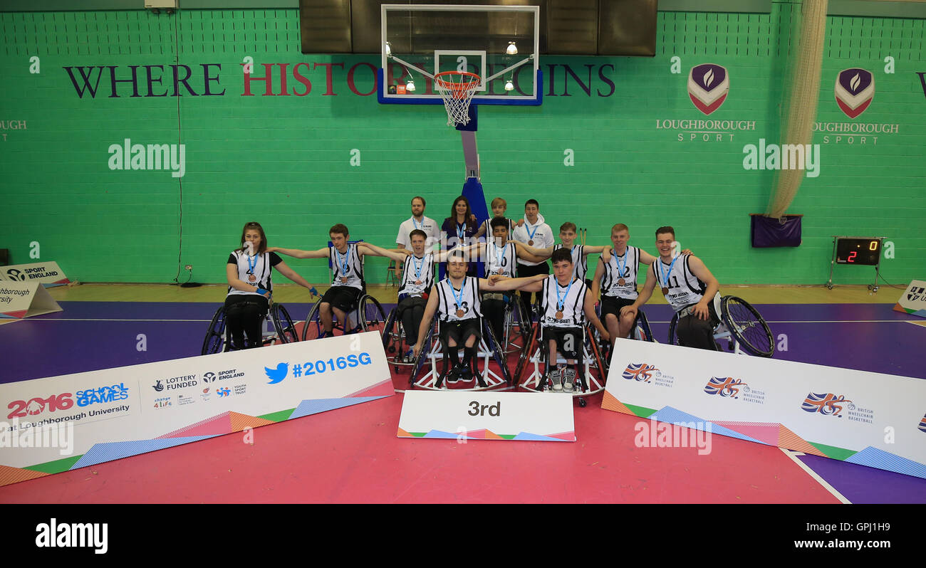 England North are bronze medalists in the wheelchair basketball during ...