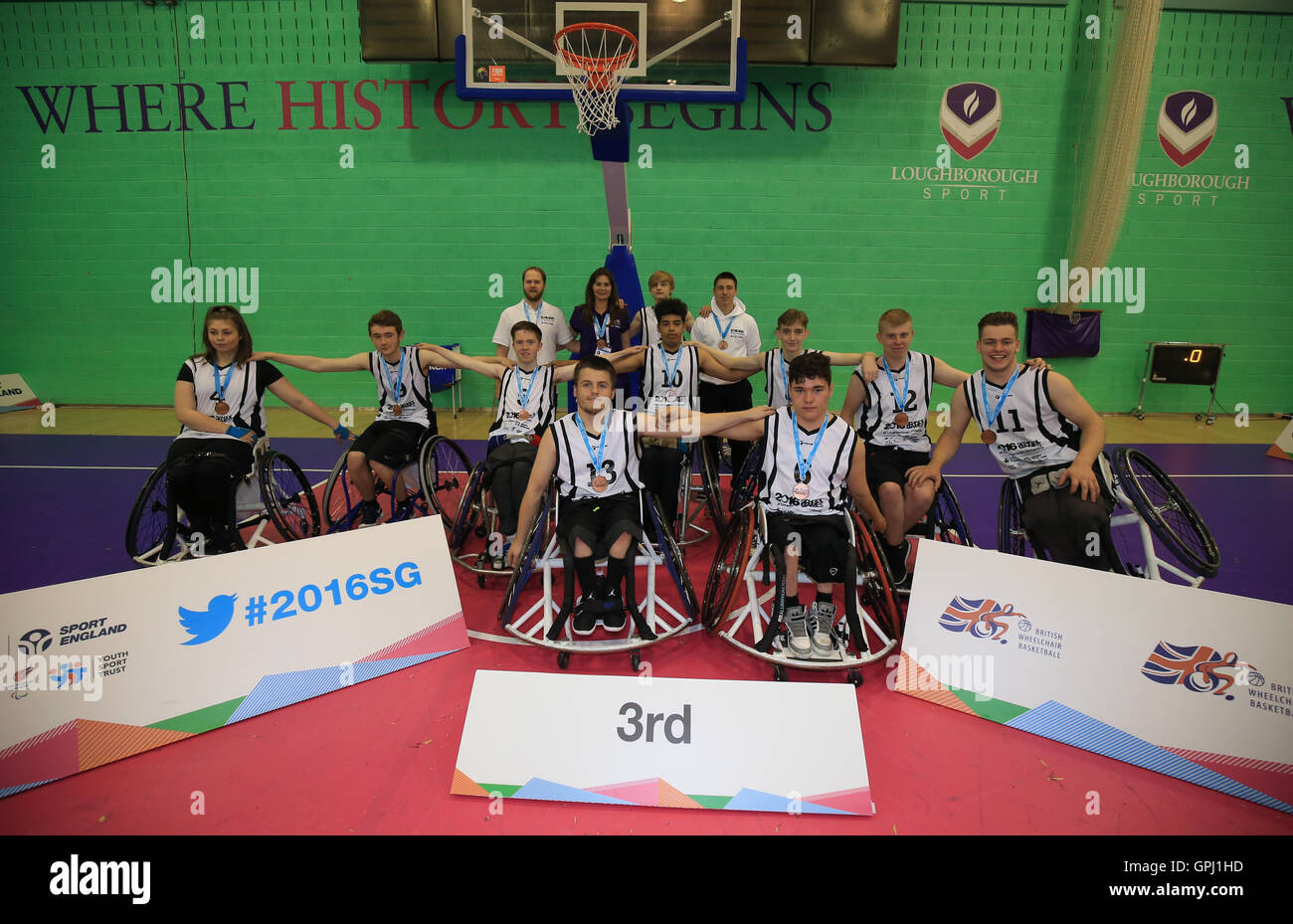 England North are bronze medalists in the wheelchair basketball during ...