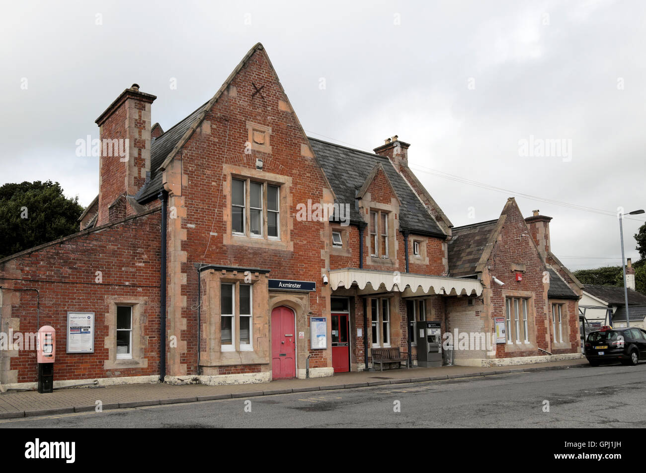 Exterior view of Axminster Railway Station designed by architect ...