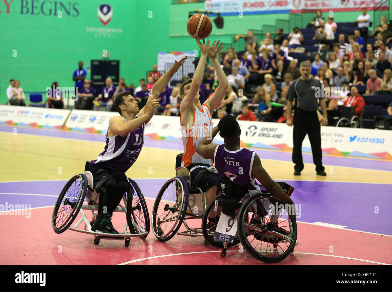 Action between England South (purple) and England Central in the gold ...