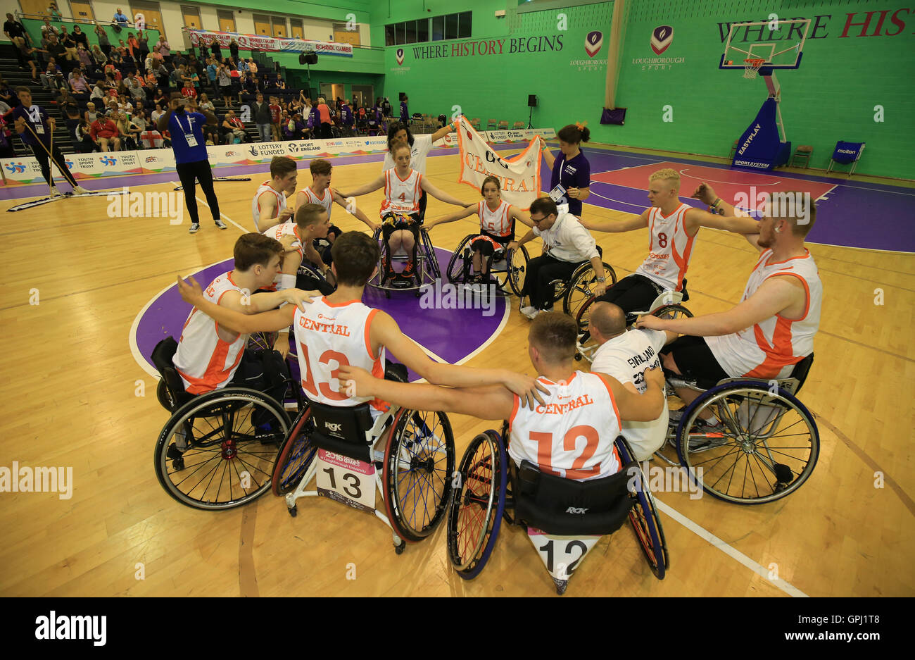 England Central celebrate after winning their gold medal wheelchair ...