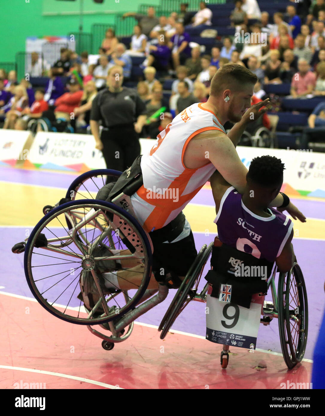 Action between England South (purple) and England Central in the gold ...