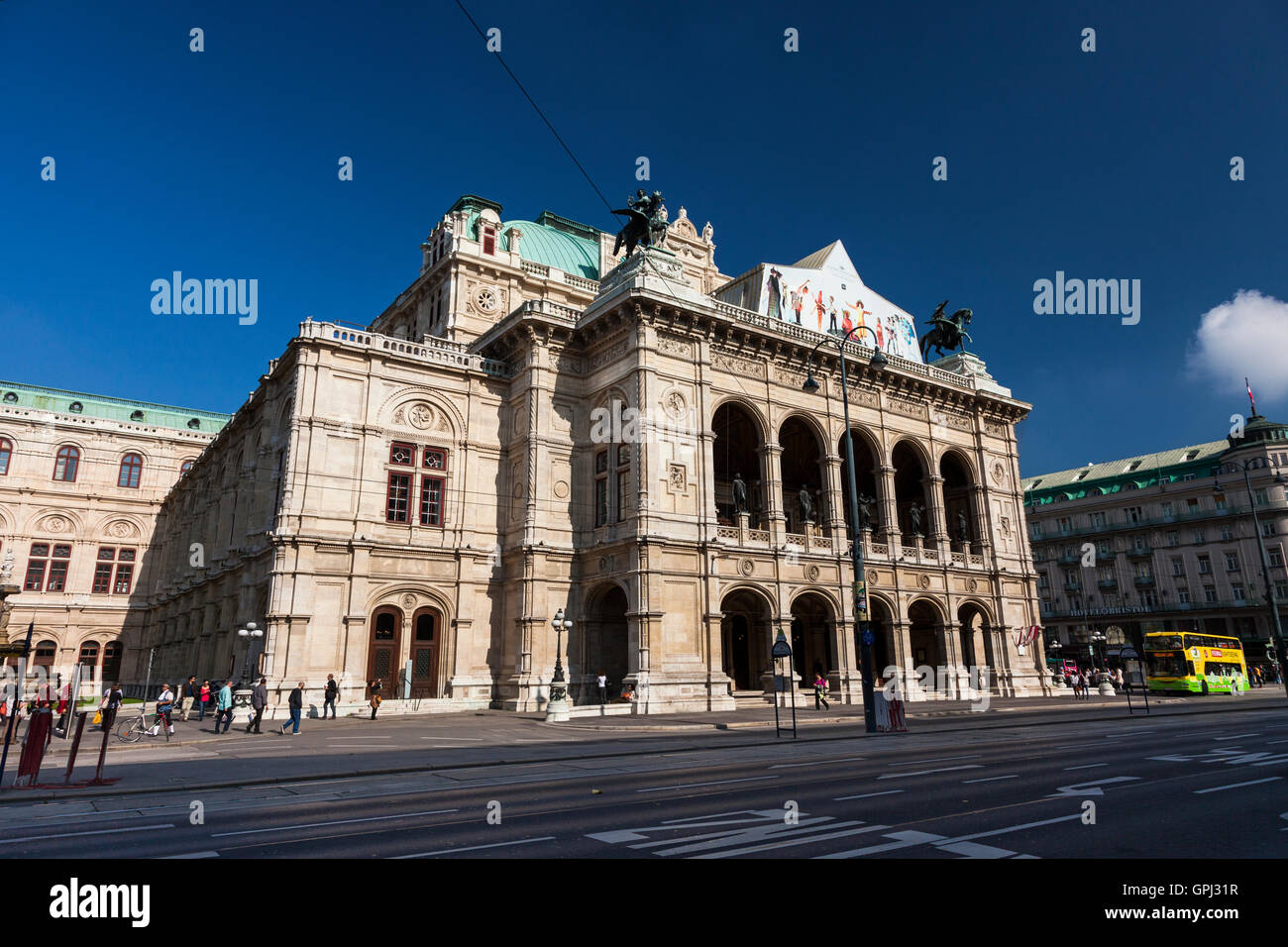 Vienna State Opera building, the landmark of Vienna, Austria Stock ...