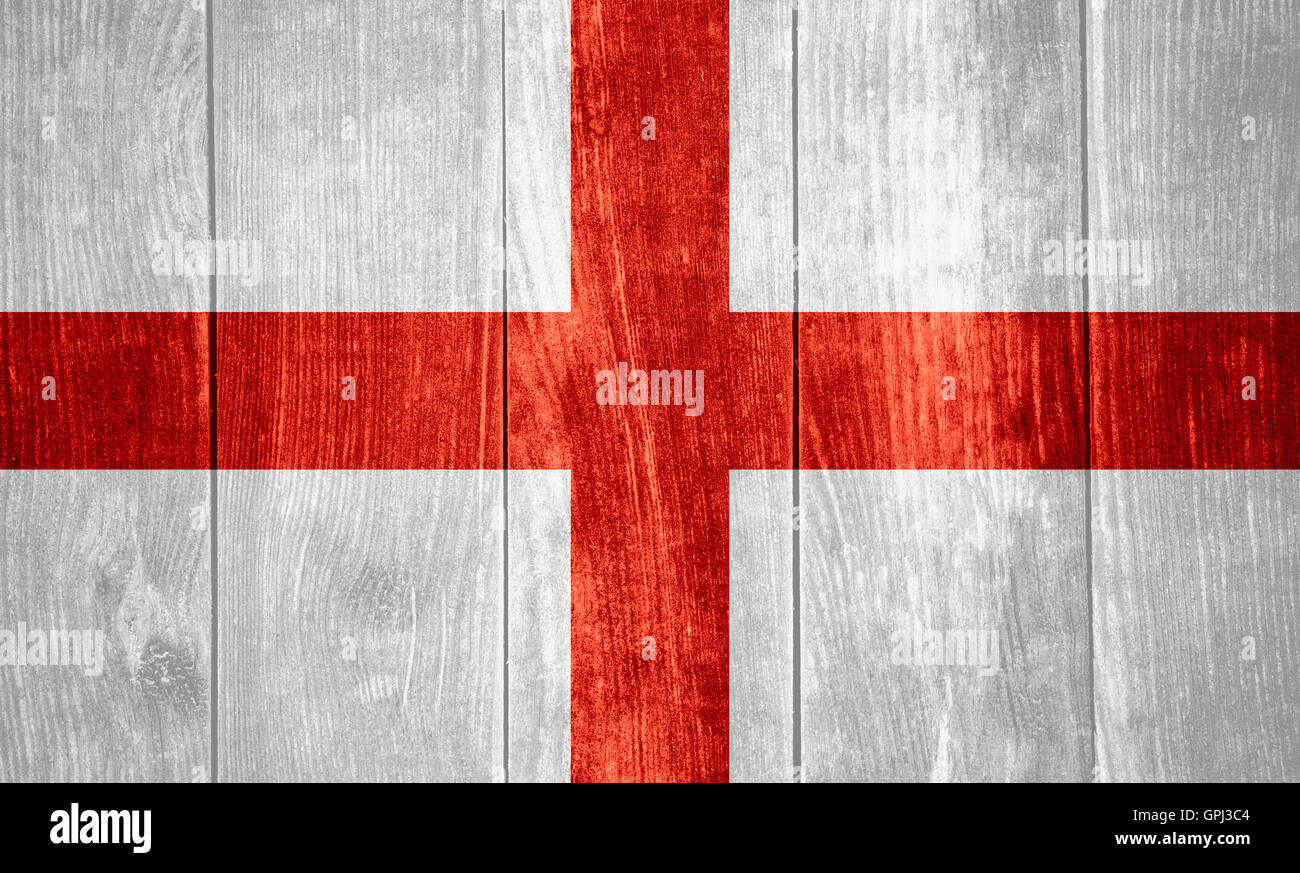 flag of England or English banner on wooden background Stock Photo - Alamy