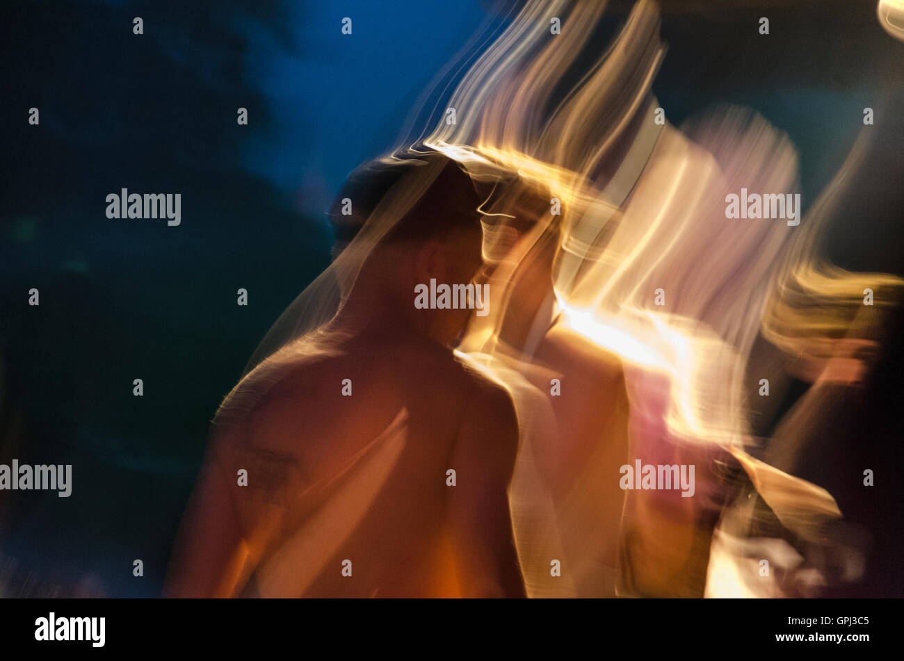 Night time movement and flow of the drag artists performing outside the ...