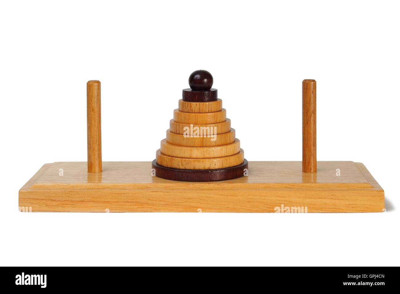 Wooden towers of Hanoi Stock Photo - Alamy