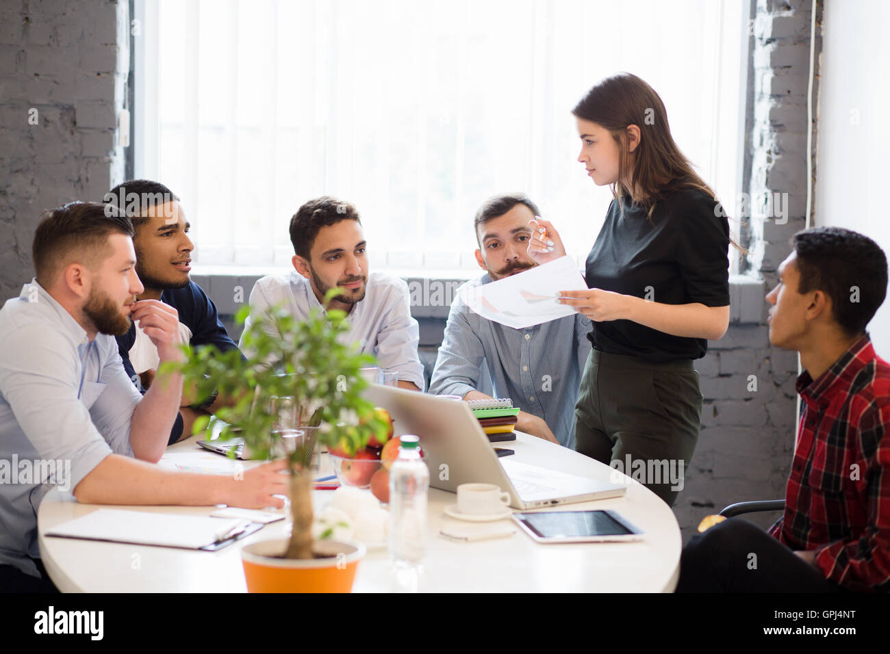 Business people working in office Stock Photo - Alamy