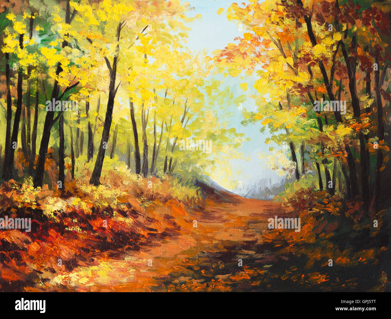 Colorful landscape painting hi-res stock photography and images - Alamy