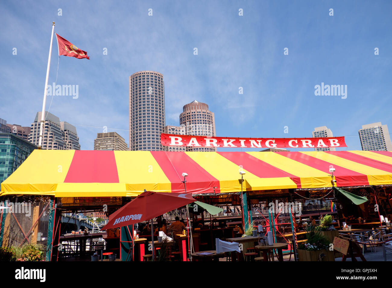 Barking Crab seafood restaurant on the waterfront in Boston, USA Stock ...
