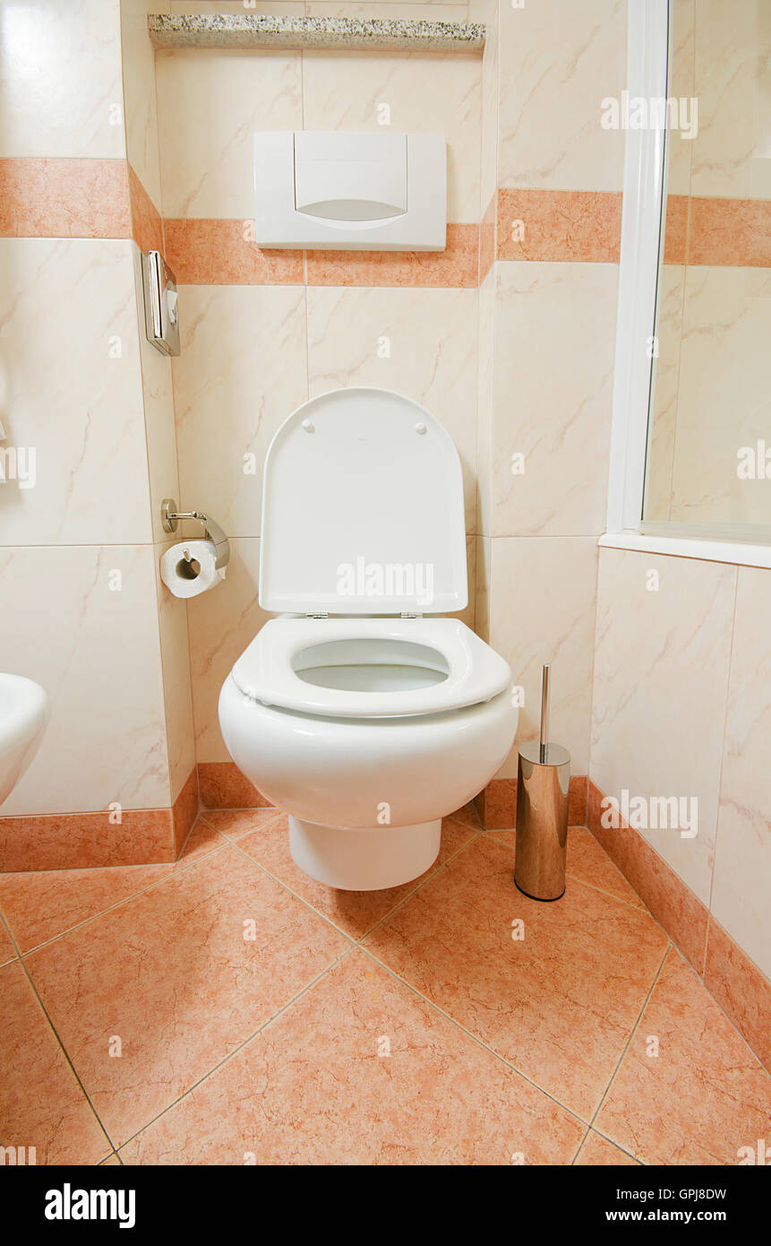 Toilet in the modern bathroom Stock Photo - Alamy