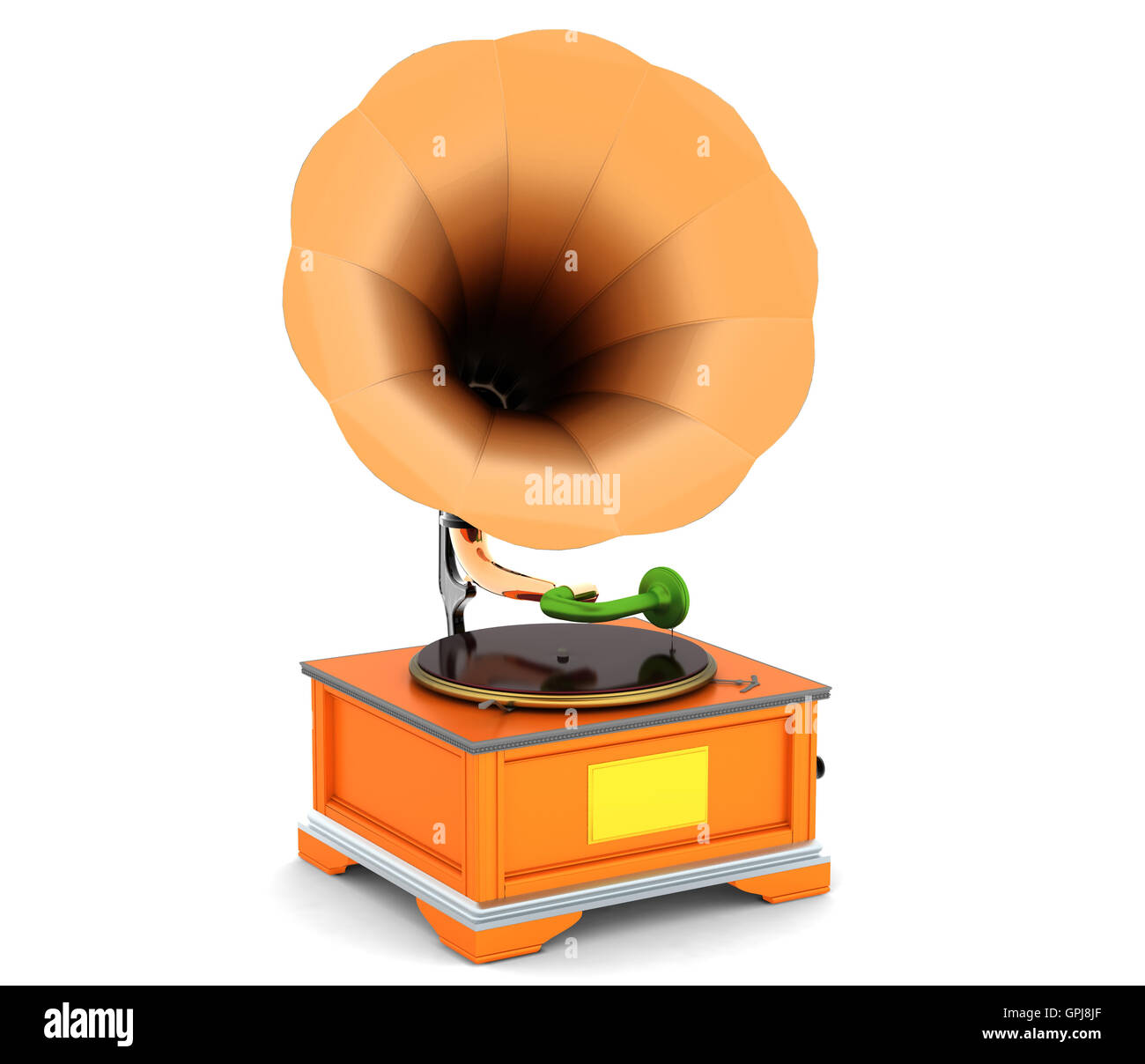 Vintage gramophone isolated Stock Photo - Alamy