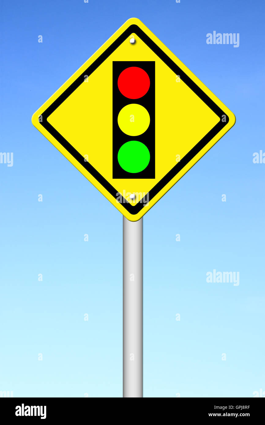 New Traffic Lights Ahead Sign