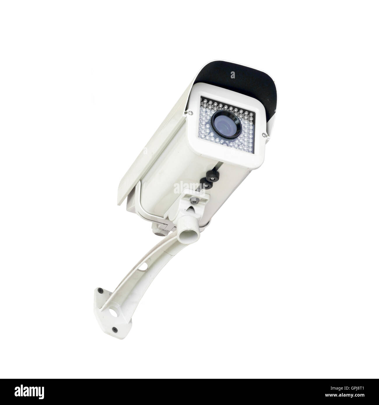 Security surveillance camera on white background Stock Photo - Alamy