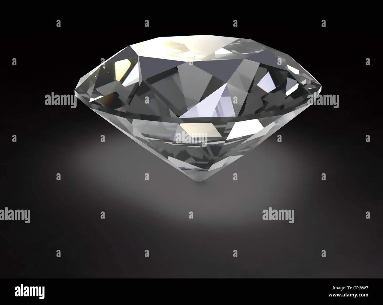 Diamond over a black background Stock Photo - Alamy
