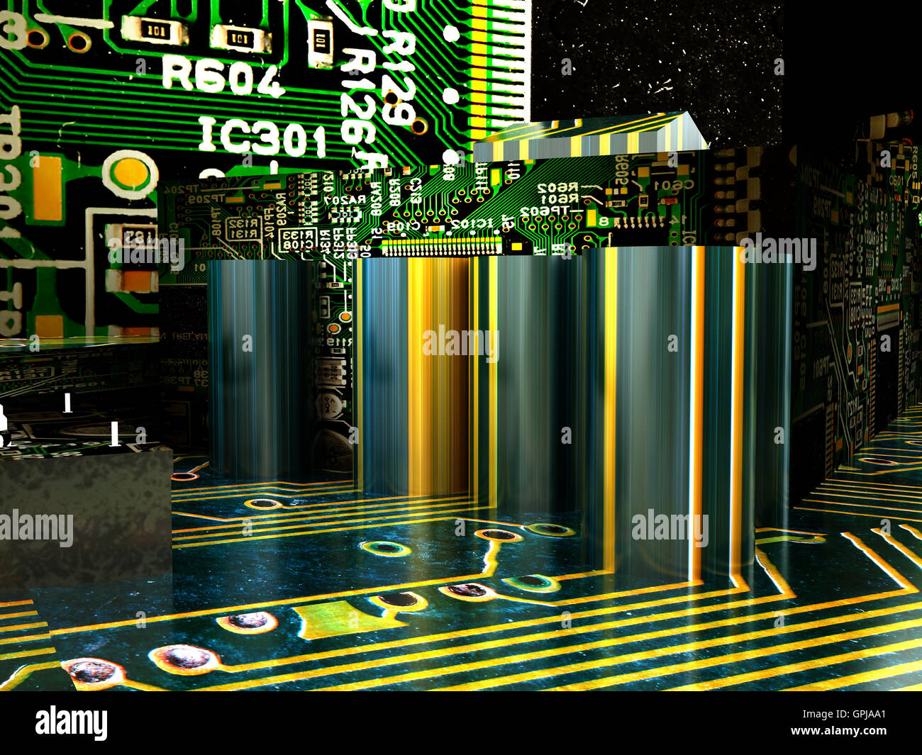 Japanese electronic factory Stock Photo - Alamy