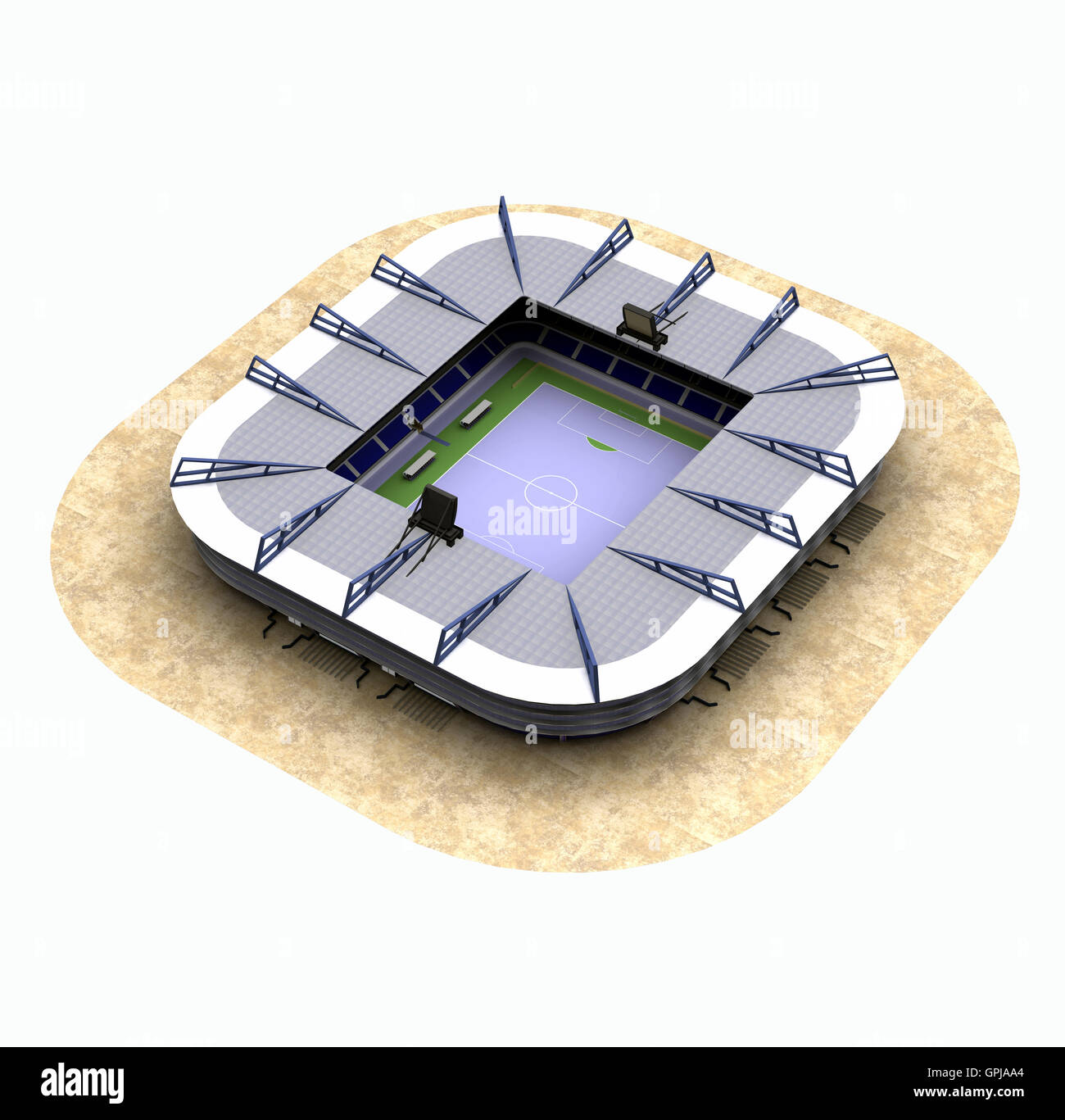 Soccer stadium seating Cut Out Stock Images & Pictures - Alamy