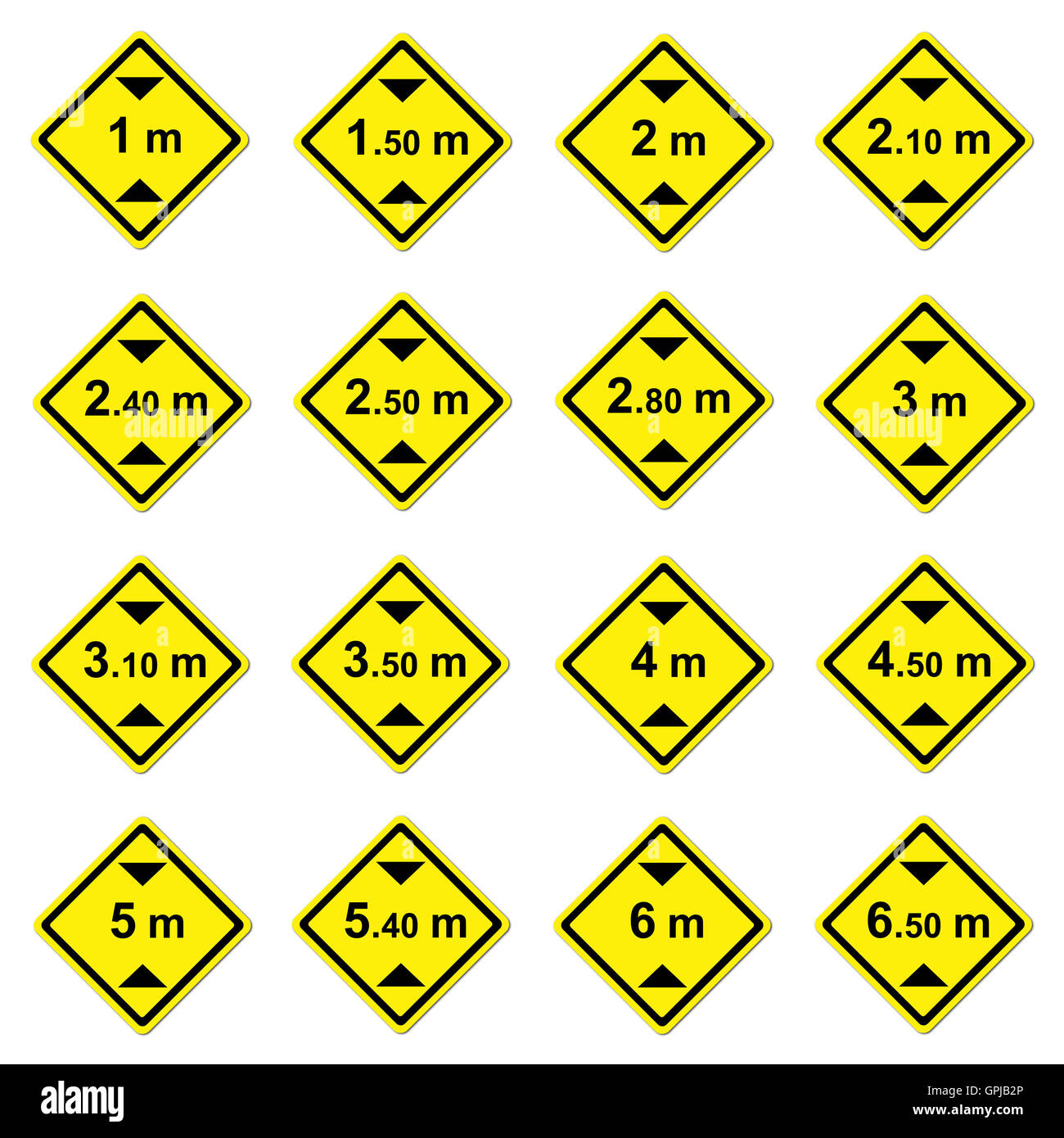 16 height limitation traffic sign Stock Photo - Alamy