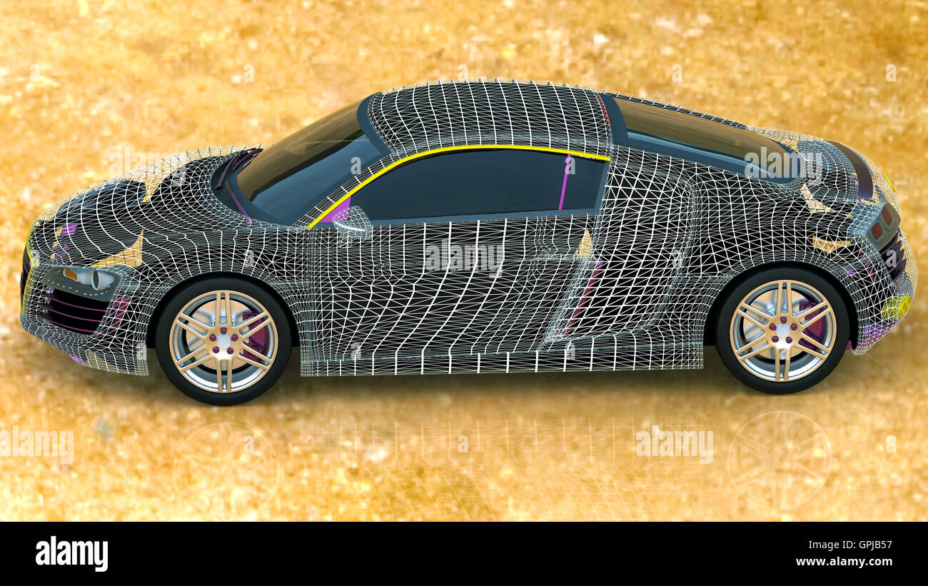 3d car model hi-res stock photography and images - Alamy