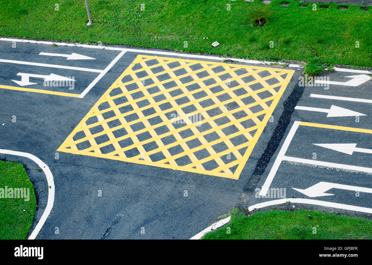 small road and traffic markings Stock Photo - Alamy